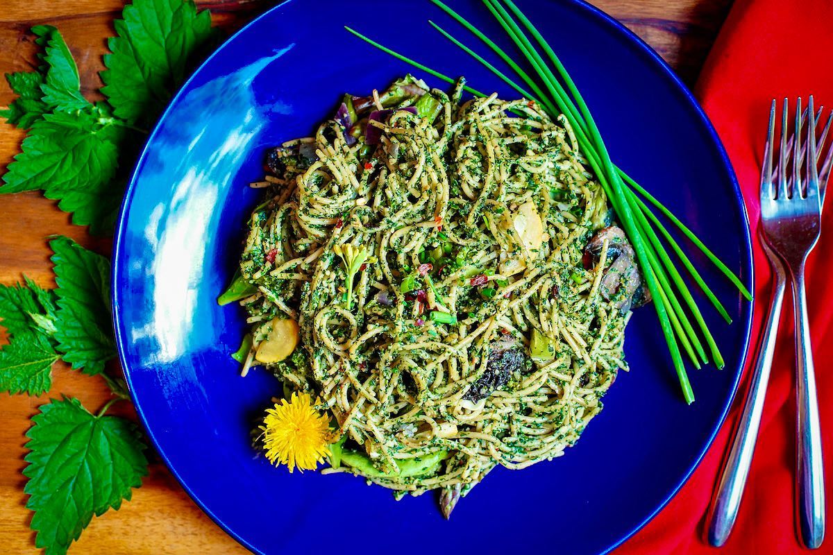 Tahini Dressing with Cilantro and Dill - The Wandering Veggie