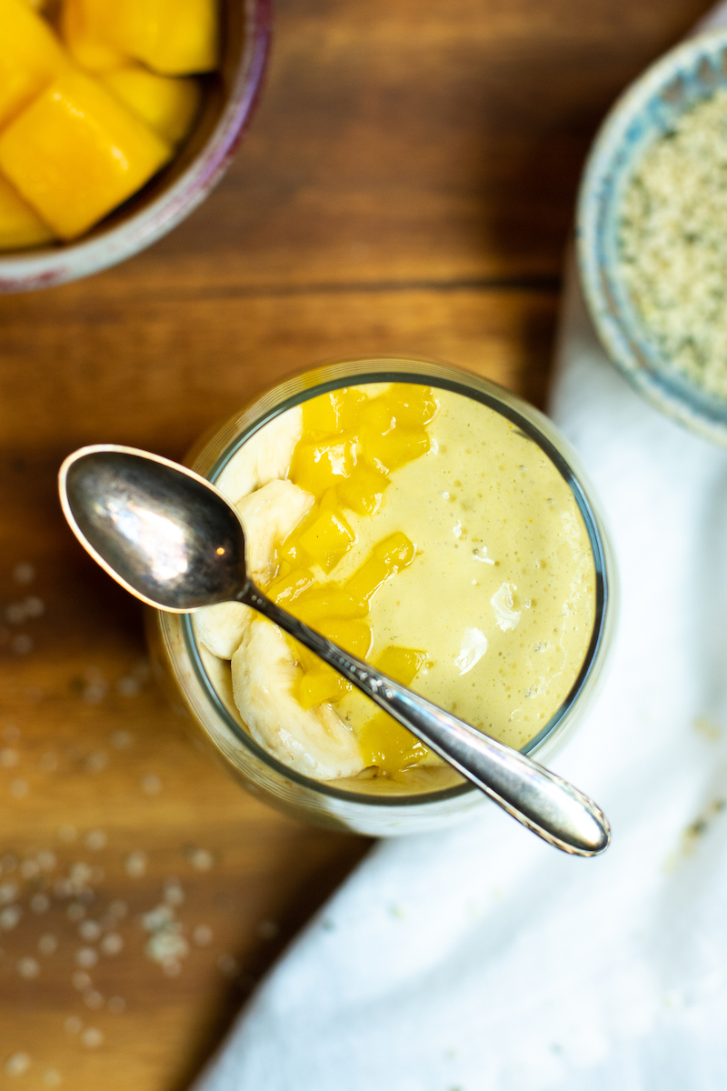 Creamy Mango Smoothie - The Wandering Veggie